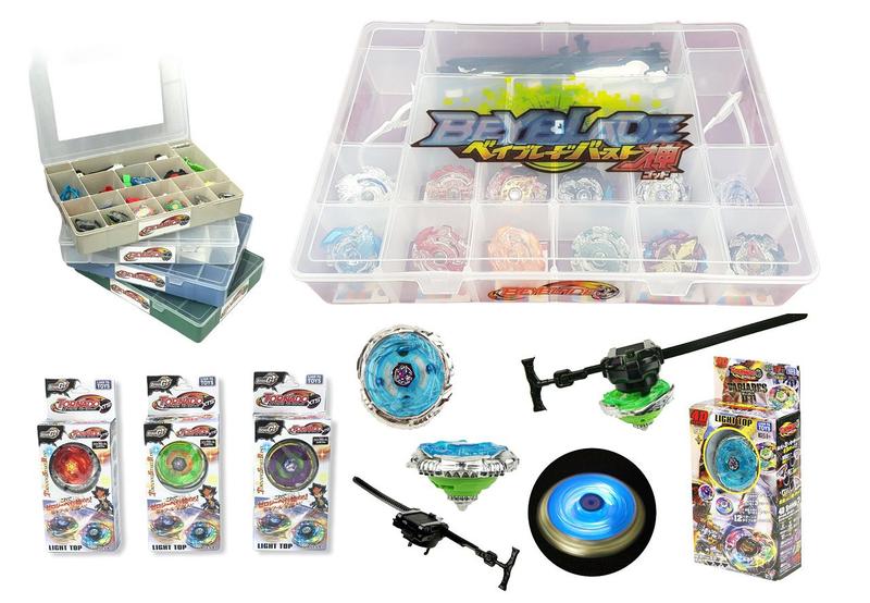 Kit 3 Beyblade Pião de Luz Led 3 Lançador + Maleta Bey blade - Lianfa ...