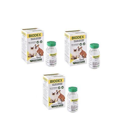 Kit 3 Biodex Antialérgico e Anti-Inflamatório Injetável 10ml - Biofarm ...