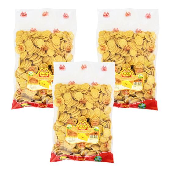 Kit 3 Biscoito Caseiro Disquinho de Queijo Natural 1,5kg Kebis - KEBIS ...