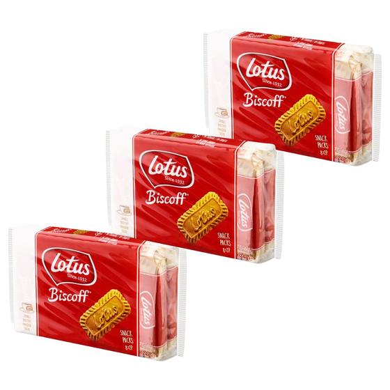 Kit 3 Biscoitos Belga Lotus Biscoff Pocket Snack Packs 124g - Biscoito ...
