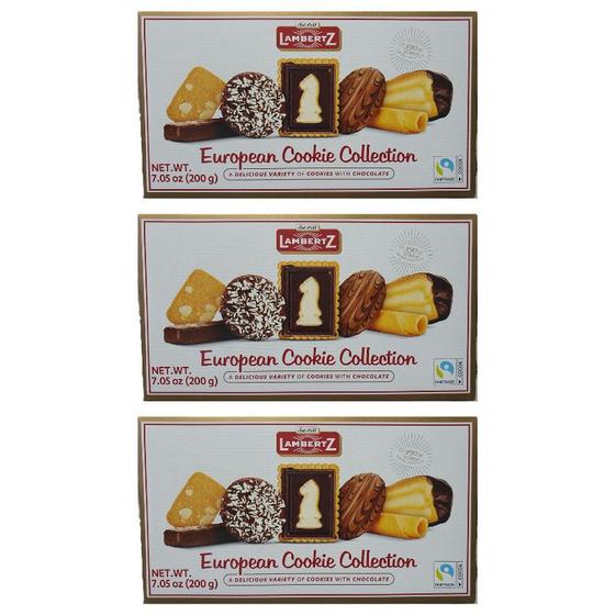 Kit 3 Biscoitos Europeu Cookies Collection Lambertz 200 Gr - Alimentos ...