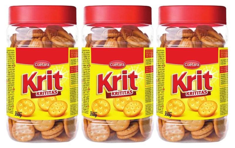 Kit 3 biscoitos sortido aperitivo krit krititas cuetara 350g - Biscoito / Bolacha - Magazine Luiza
