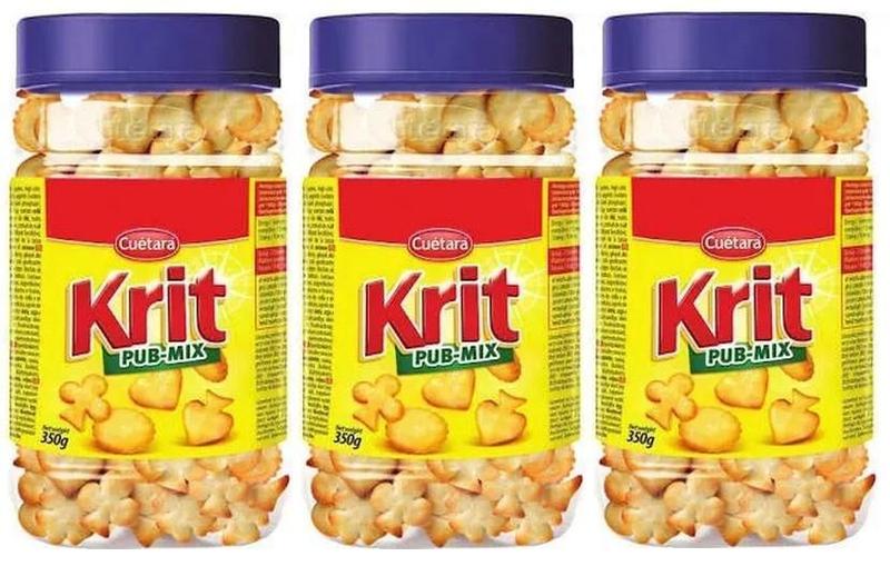 Kit 3 Biscoitos Sortidos Aperitivo Krit Pub Mix Cuetara 350G - Biscoito ...