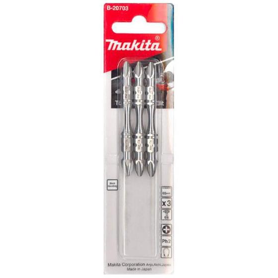 Kit 3 Bits Phillips De Torcao 65Mm Ph2 Duplo Makita B-20703 - Chave ...