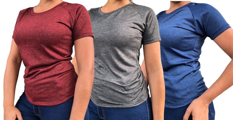Kit 3 Blusa Dry Fit Feminina Academia - UHN - Blusas Femininas ...