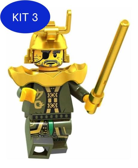 Kit 3 Boneco Blocos De Montar Hutchins Ninja Go Ninjago - Mega Block ...