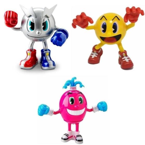 Kit 3 Bonecos Pac Man Figuras Pac,the Pac, Metal Pac,pac's S - Sunny ...
