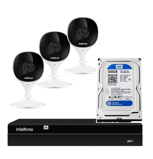 Kit 3 Câmeras IMX Full Hd Wi-fi Com Hd 500gb E Nvd 1404 - Intelbras ...