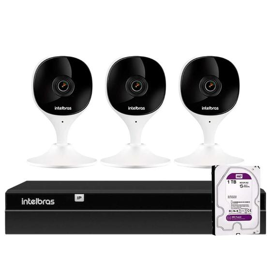 Kit 3 Câmeras Wi-Fi iMx C Intelbras Visão Superwide e Inteligência ...