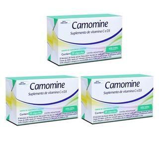 Kit 3 Camomine Vitamina C e D3 Para Dentição dos Bebes Sabor de ...