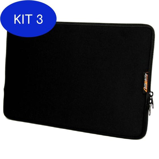 Kit 3 Capa Case Pasta Para Notebook 14.1 Polegadas Lisa Slin - Compacto ...