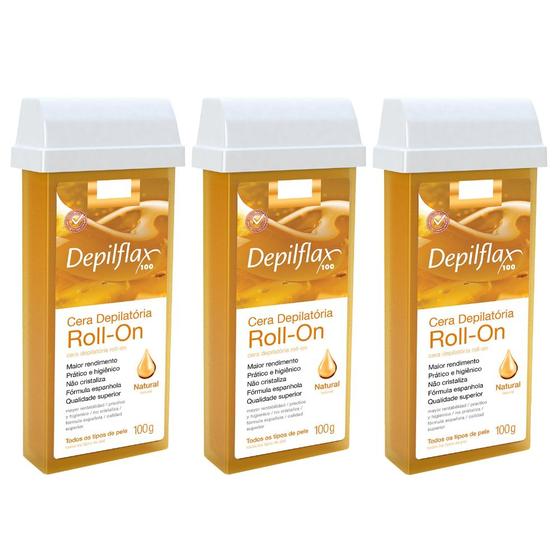 Kit 3 Cera Quente P/ Depilação Depiladora Rollon Depilatória Depilflax ...
