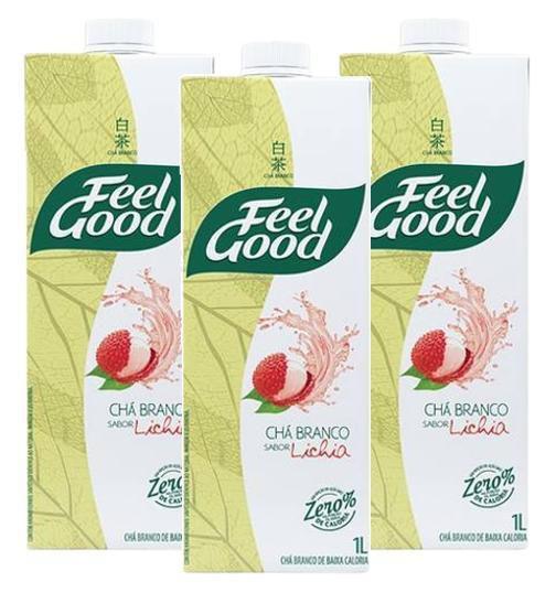 Kit 3 Chá Branco Sabor Lichia Feel Good 1L 1000Ml - Chá - Magazine Luiza