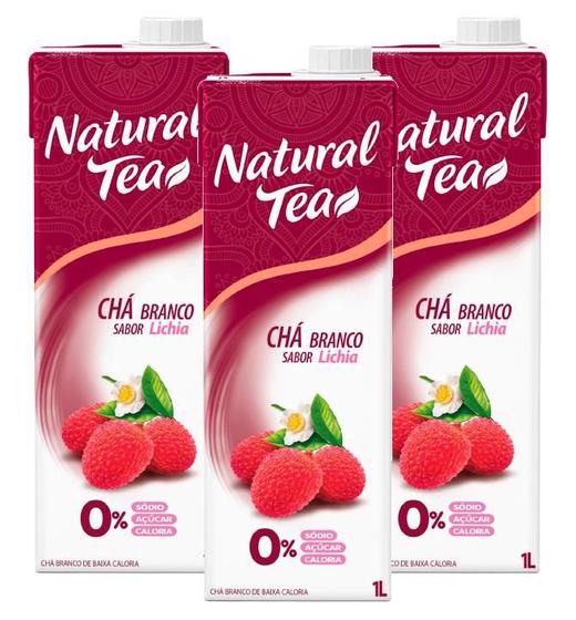 kit 3 Chá Branco Sabor Lichia Zero Açúcar Natural Tea 1l - Chá ...