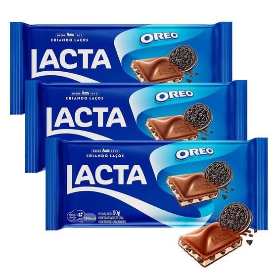 Kit 3 Chocolate Lacta Oreo 90g - Chocolate / Barra de Chocolate ...