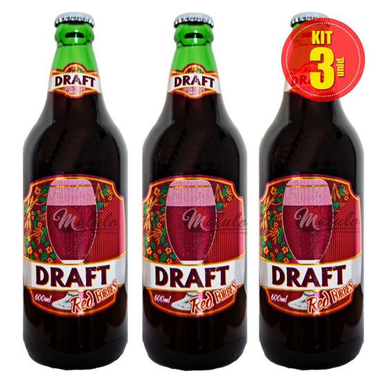 Kit 3 Chopp de Vinho Draft 600ml - Bebidas - Magazine Luiza