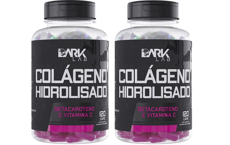 Kit 3 Colágeno Hidrolisado 120 caps - Dark Lab Collagen (360 Caps total ...