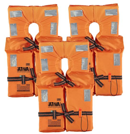 Kit 3 Coletes Salva Vidas Homologado Classe II - Ativa - Colete Salva ...