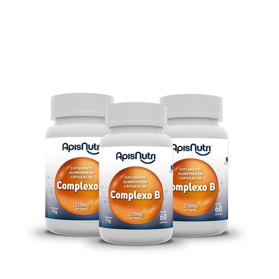 Kit 3 - Complexo B - 60 Cápsulas -Dna Verde - Apisnutri - Complexo B ...