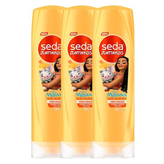 Kit 3 Condicionador Infantil Seda Juntinhos Moana 300ml - Condicionador ...