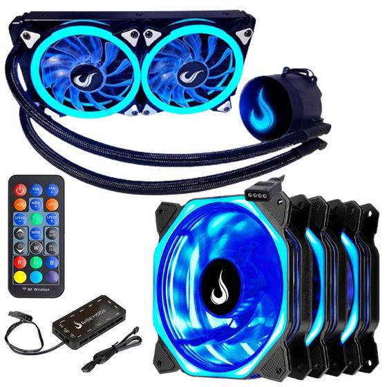Kit 3 Cooler Fan LED RGB 120mm Controladora Controle Remoto + Water ...