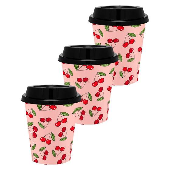 Kit 3 Copo Decorado 360ml Café Bebidas Quente Gelada Tampa - Jaguar - Copos - Magazine Luiza