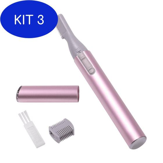 Kit 3 Depilador Aparador Feminino Facial Pelos Sobrancelhas Nariz - Getit Well - Depilador ...