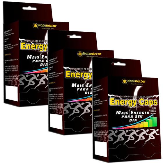 Kit 3 Display Energy Caps 72 Blister com 12 Cápsulas Suplemento ...