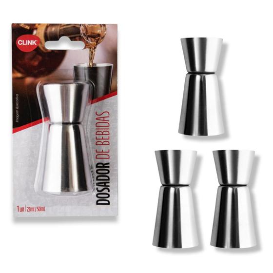 Kit 3 Dosador De Bebidas Duplo Inox Dosar Drinks 25ml 50ml - Clink ...