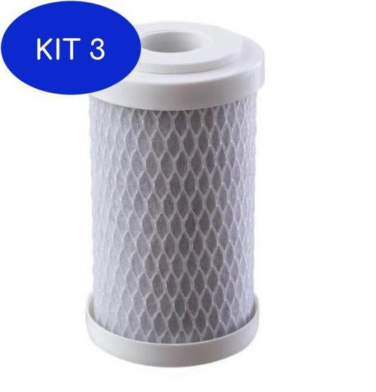 Kit 3 Elemento Filtrante Refil Carbon Block 5 - Elementos Filtrantes ...