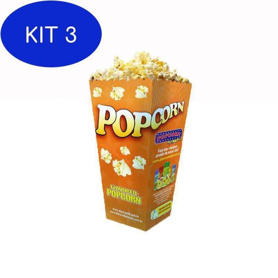 Kit 3 Embalagem De Pipoca -Pequena - Pacote De 25 Unidades. - Flavored ...