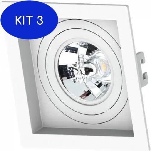 Kit 3 Embutido Ar70 Quadrado Recuado Orbital Sistema Click Branco - Save Energy - Canecas ...