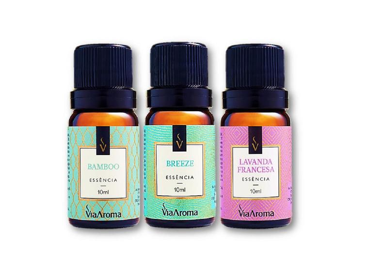 Kit 3 Essencias Via Aroma Bamboo Breeze Lavanda Francesa - Essência para Aromatizador - Magazine ...