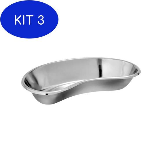 Kit 3 Fami Cuba Rim Inox Assepsia Econox 26X12Cm Capacidade - Cuba para ...
