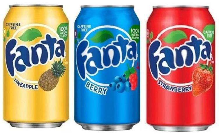 Kit 3 Fanta Refrigerante Sabor Morango Abacaxi Mirtilo 355ml ...