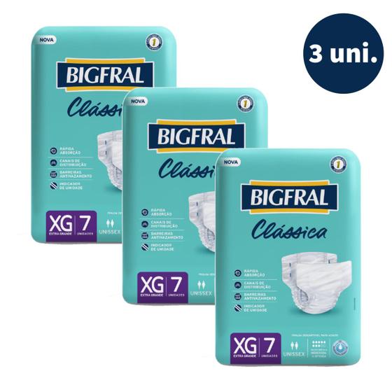 Kit 3 Fralda Geriátrica Bigfral Clássica XG Revenda Barato - Fralda ...