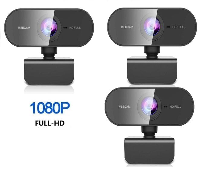 kit 3 Full Hd 1080 Webcam Usb Mini Câmera De Visão 360º Microfone - HD ...