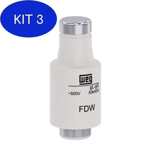 Kit 3 Fusivel Diazed Retardado 35A - FDW-35S - WEG - Fusíveis ...