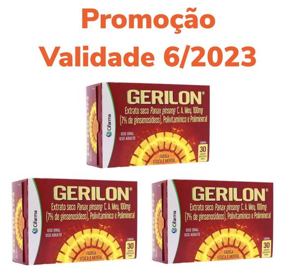 Kit 3 Gerilon Vitamina Energetica Ginseng 30 Capsulas - Cifarma ...