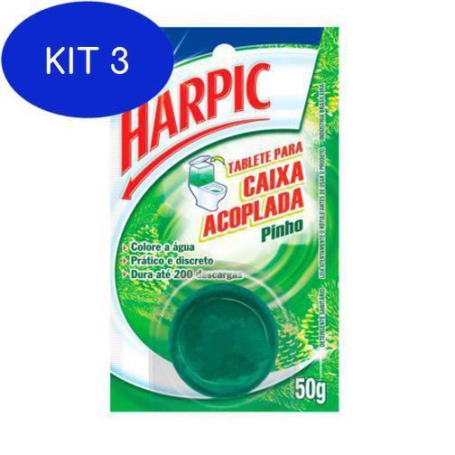Kit 3 Harpic Para Caixa Acoplada Pinho 50G Reckitt Benckiser - Pastilha ...