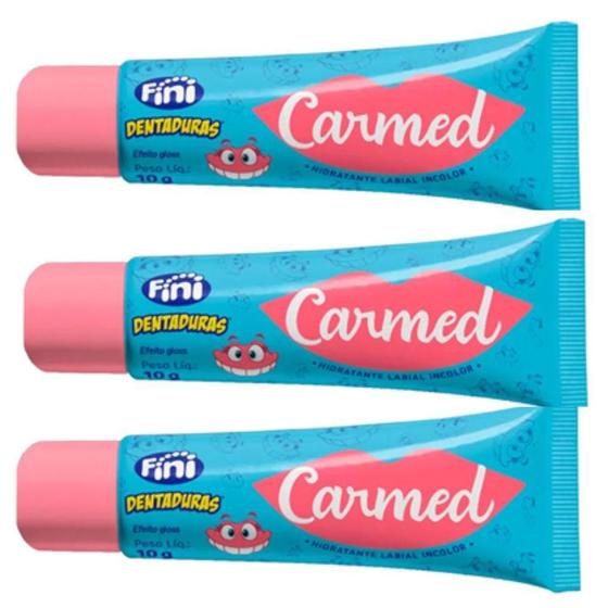Kit 3 Hidratante Labial Carmed Dentadura 10G - Cimed - Protetor Labial ...