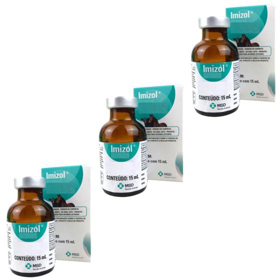 Kit 3 Imizol 15mL Bovinos Equinos MSD - Msd Saúde Animal - Farmácia Pet ...