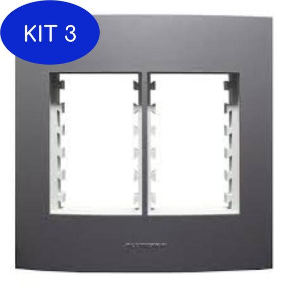 Kit 3 Inova Class Placa 4X4 3 Seções + 3 Seções Grafite - Alumbra ...