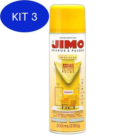 Kit 3 Jimo Ácaros E Pulgas 300Ml - Antipulga e Carrapaticida - Magazine ...
