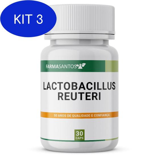 Kit 3 Lactobacillus Reuteri 30 Cápsulas - Farmasantos - Lactobacilos - Magazine Luiza