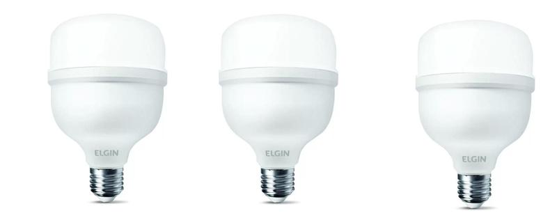 Kit 3 Lâmpada Super Bulbo Alta Potência Led 40w 6500k Bivolt Elgin - Lâmpada de LED - Magazine Luiza