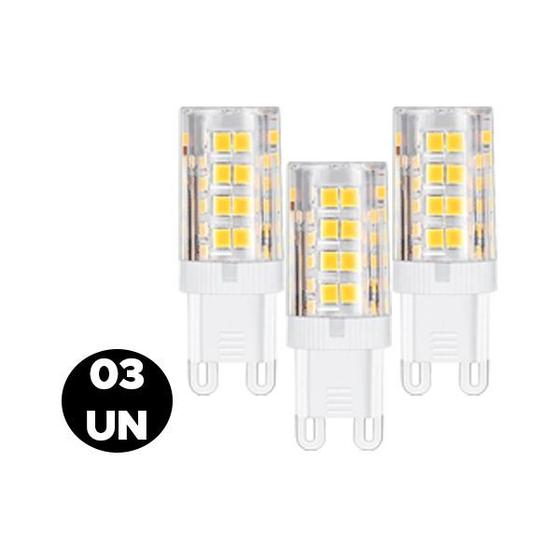 Kit 3 Lâmpadas de LED Halopin 5W G9 Bivolt Branco Quente 3000K - AAA Top - Lâmpada de LED ...