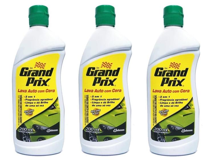 Kit 3 Lava Auto Com Cera Grand Prix 200Ml - Scj Johnson - Cera ...