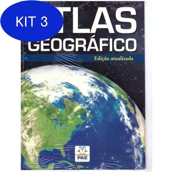 Kit 3 Livro Atlas Geográfico - Atlas - Magazine Luiza
