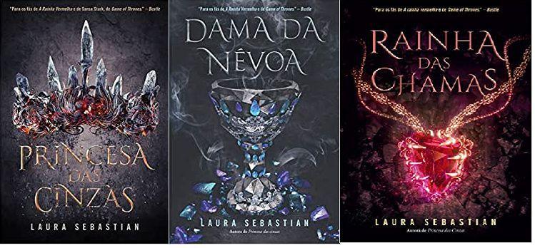 KIT 3 LIVROS LAURA SEBASTIAN Princesa das cinzas + Dama da névoa + Rainha das chamas - Kit de ...